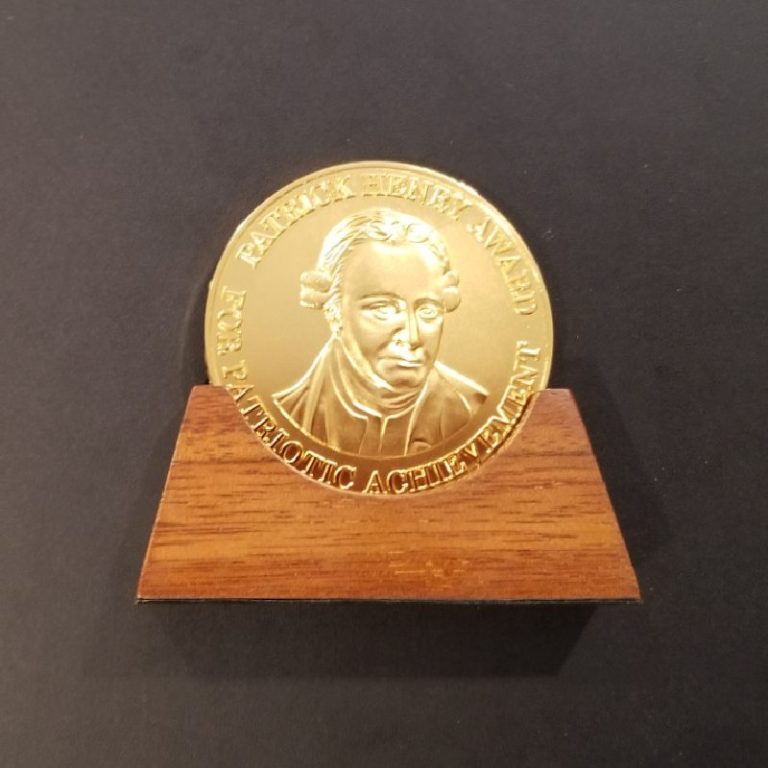 Patrick Henry Medals, Certificates & Plaques - Military Order of the ...